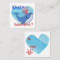 Whale You Be My Valentine Classroom Card | Zazzle