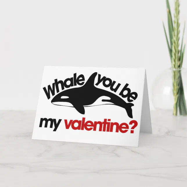 Whale you be my Valentine Holiday Card | Zazzle