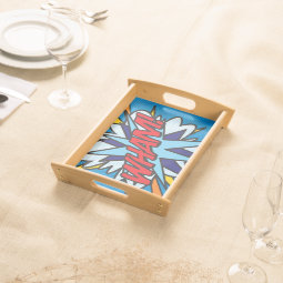 WHAM Fun Retro Comic Book Pop Art Serving Tray | Zazzle