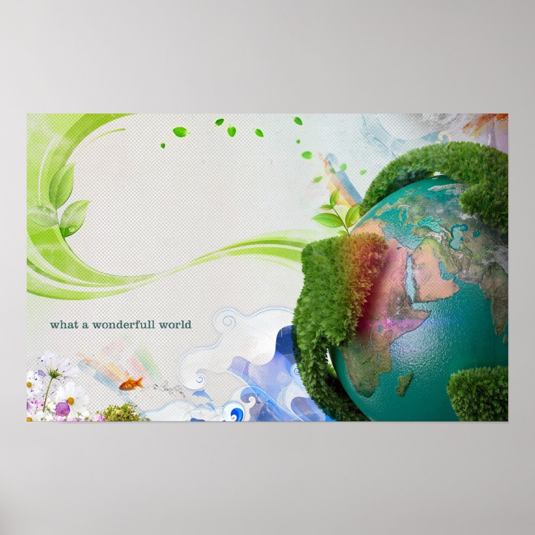 What a wonderful world poster | Zazzle