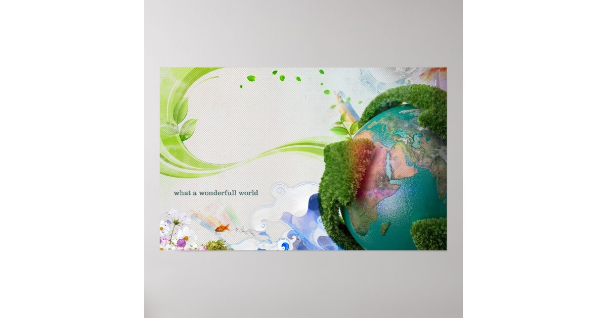 What a wonderful world poster | Zazzle