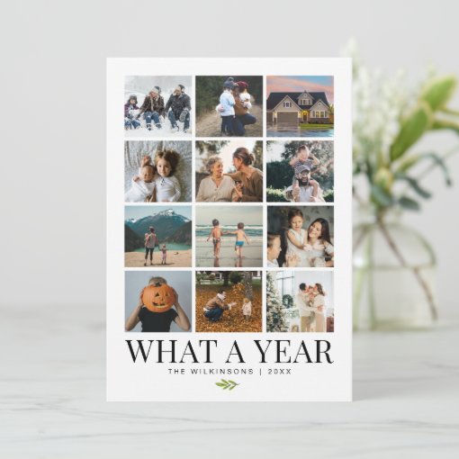 What A Year Family Photos Holiday Card | Zazzle