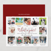 What A Year In Review Captions 12 Photo Collage Ho Holiday Card | Zazzle