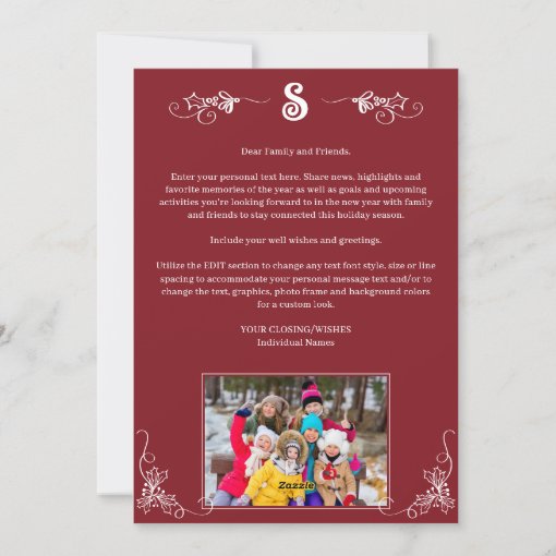 What A Year Photo Collage Captions Year in Review Holiday Card | Zazzle