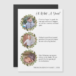 What a Year Review Photo Collage Holiday Card | Zazzle