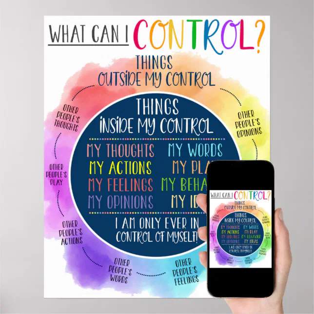 What Can I Control Classroom Poster | Zazzle