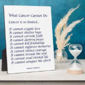 What Cancer Cannot Do Inspirational Poem Plaque | Zazzle