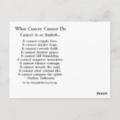 What Cancer Cannot Do Poem Angel Art Postcards | Zazzle