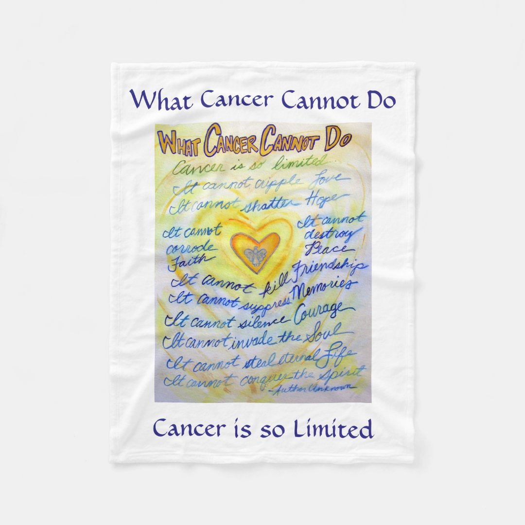 What Cancer Cannot Do Poem Custom Soft Blankets | Zazzle