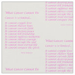 What Cancer Cannot Do Poem Fabric Print Material | Zazzle