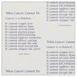 What Cancer Cannot Do Poem Fabric Print Material | Zazzle