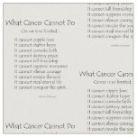 What Cancer Cannot Do Poem Fabric Print Material | Zazzle