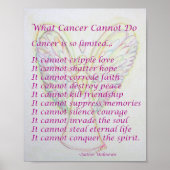 What Cancer Cannot Do Poem Poster Print | Zazzle