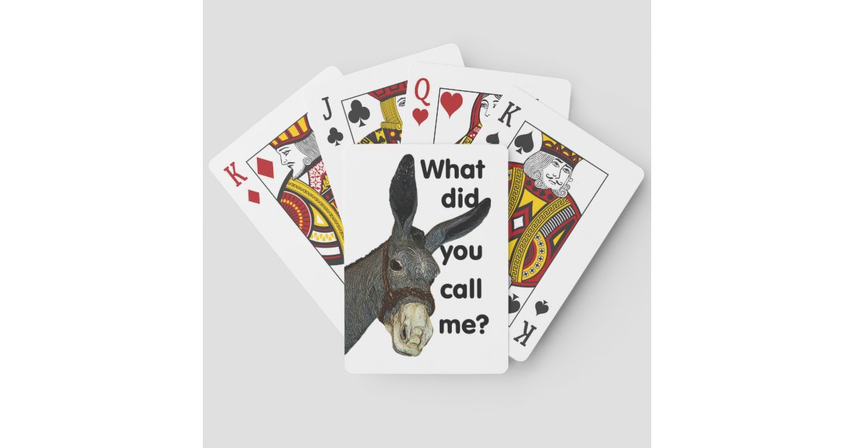 What did you call me? poker cards | Zazzle