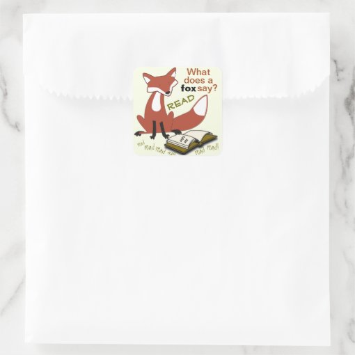 What Does a Fox Say Literacy Stickers | Zazzle