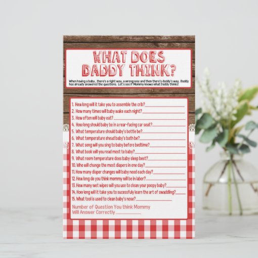 What Does Daddy Think - Red Baby Q | Zazzle What Does Daddy Think - Red Baby Q | Zazzle