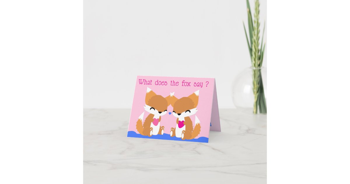 What does the Fox say? Valentines Card | Zazzle
