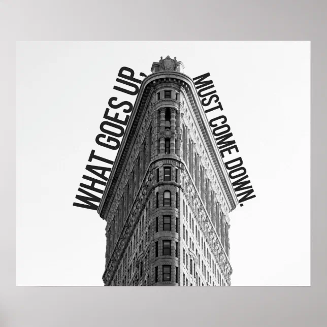 What Goes up Must Come Down Stock Market Poster | Zazzle