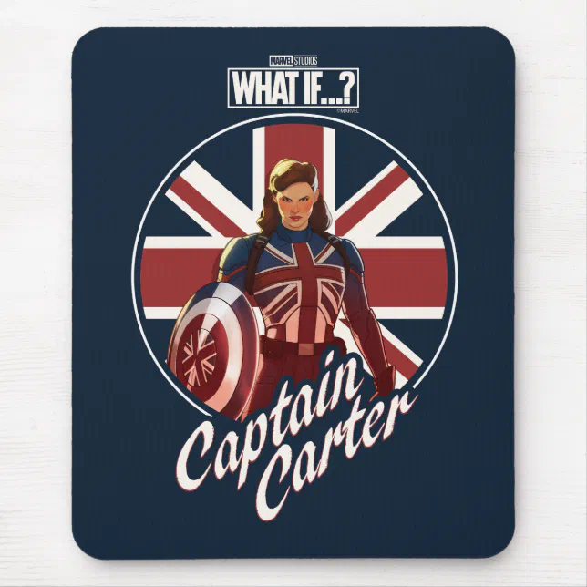 What If…? | Captain Carter Union Jack Mouse Pad | Zazzle