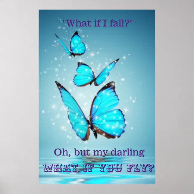 what if i fall poster | Zazzle