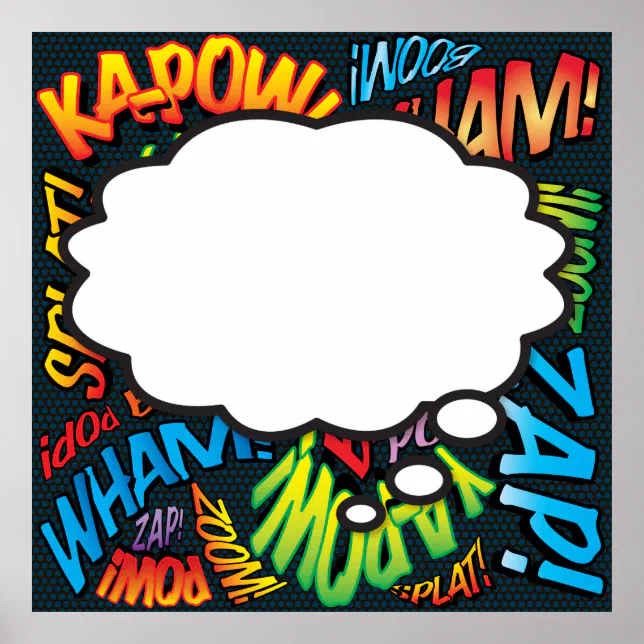 What I'm Thinking Comic Book Pop Art Poster | Zazzle