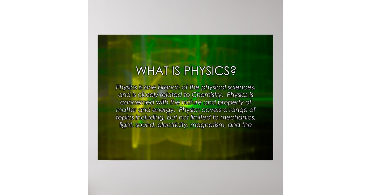 What is Physics? Poster | Zazzle