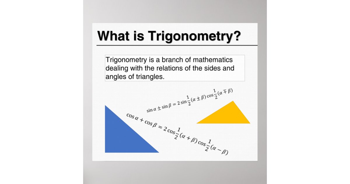 What is Trigonometry? Poster | Zazzle
