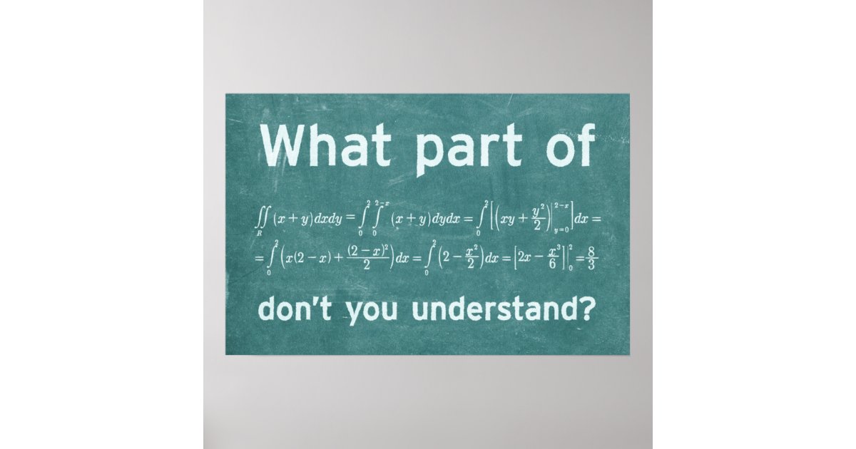 What part? - Math Poster | Zazzle