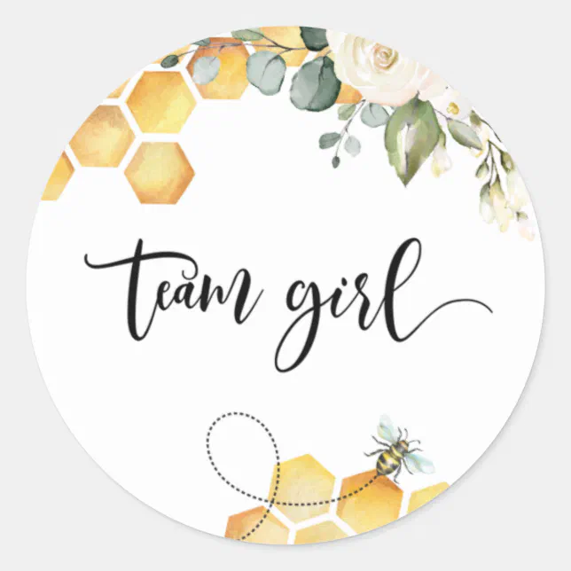 What will baby bee team girl stickers | Zazzle