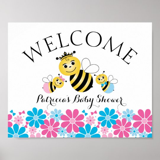 What Will Our Honey Bee Gender Reveal Poster | Zazzle.com