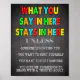 What You Say in Here Stays in Here Poster | Zazzle