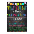 WHAT YOU SAY IN HERE STAYS IN HERE POSTER | Zazzle