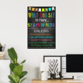 WHAT YOU SAY IN HERE STAYS IN HERE POSTER | Zazzle