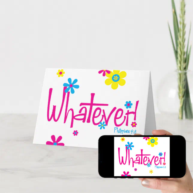 Whatever! card | Zazzle