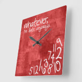 whatever, I'm late anyways Square Wall Clock | Zazzle