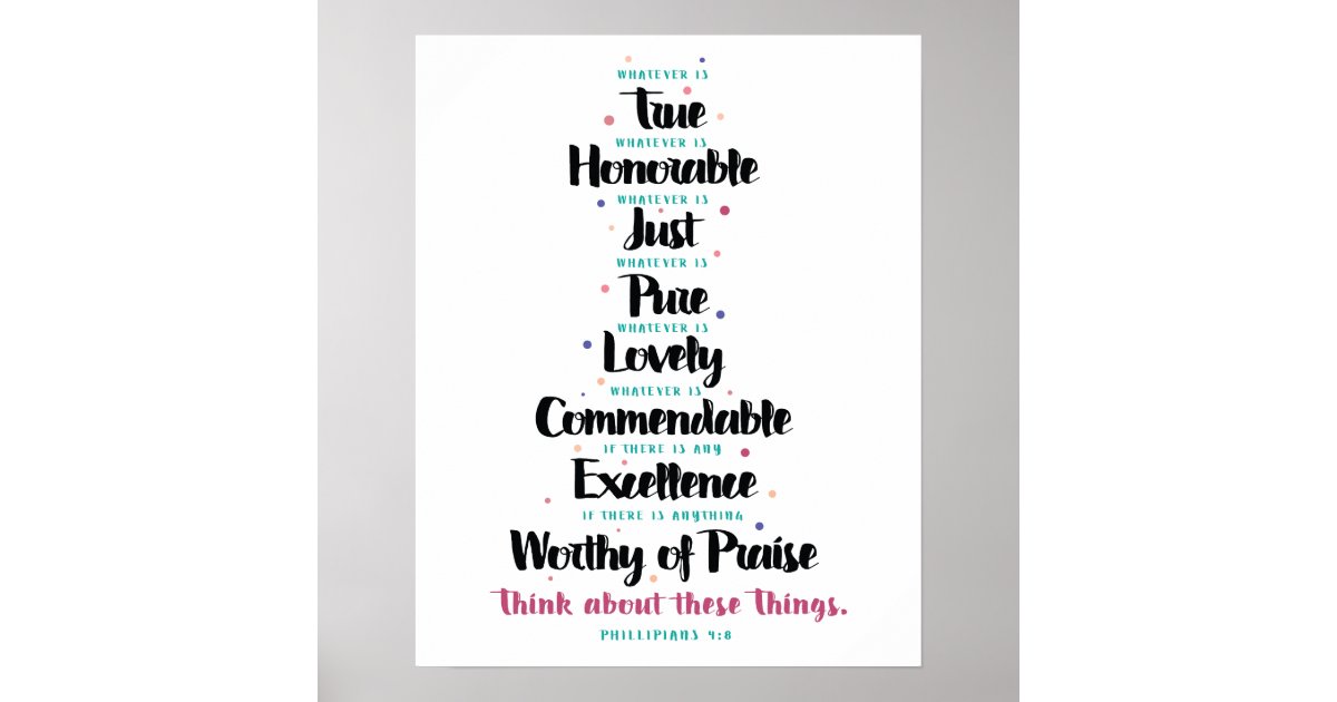 Whatever is True Art Print | Zazzle