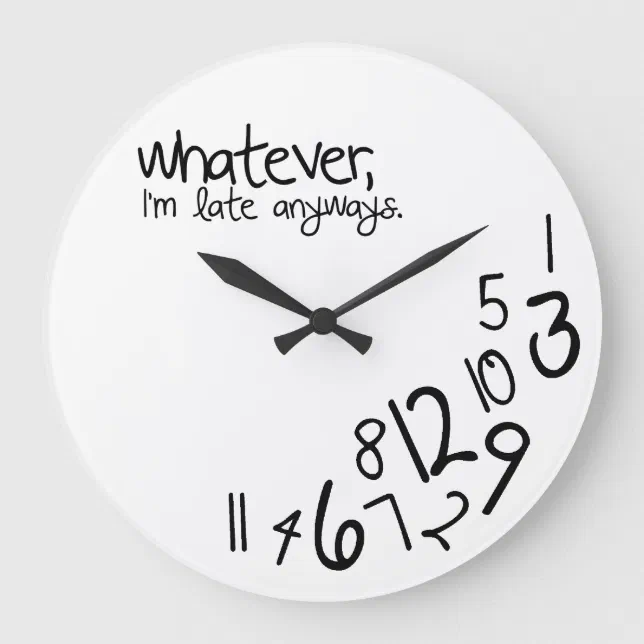 whatever large clock | Zazzle