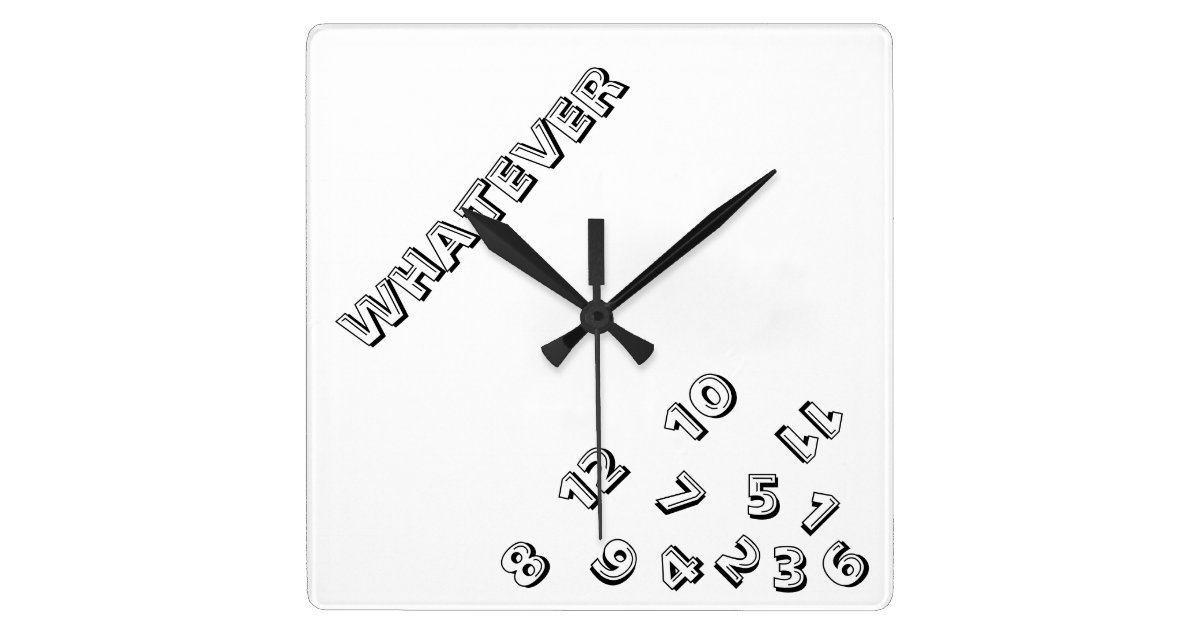 Whatever Wall Clock | Zazzle