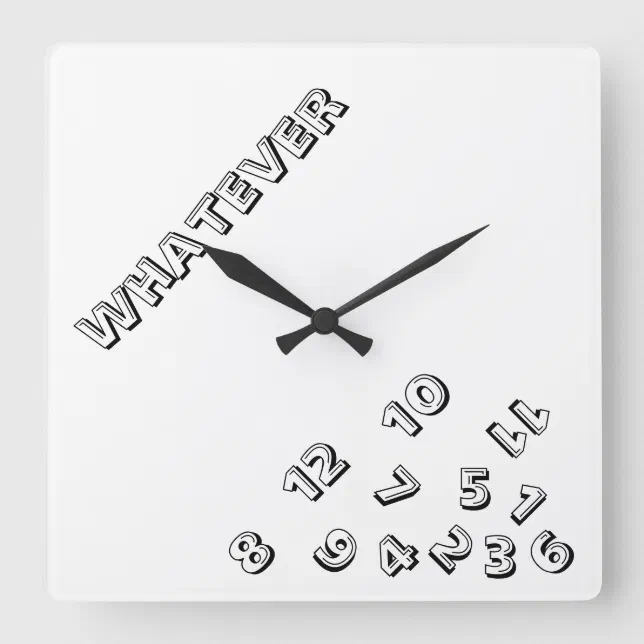 Whatever Wall Clock | Zazzle
