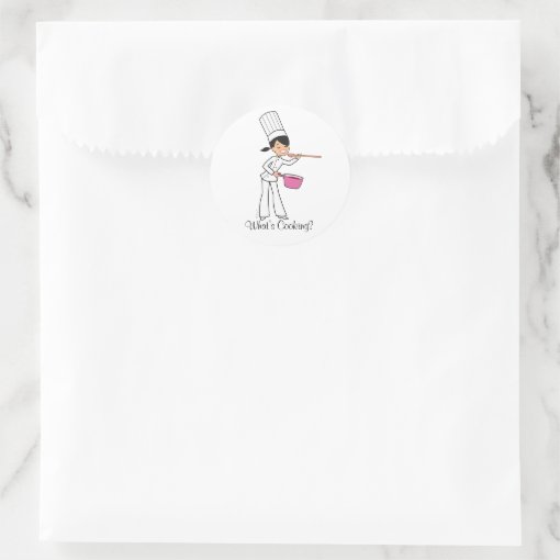 What's Cooking Sticker - Baker Girl | Zazzle