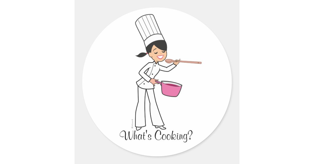 What's Cooking Sticker - Baker Girl | Zazzle