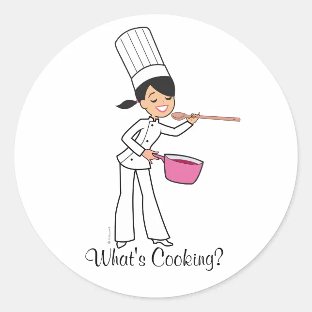 What's Cooking Sticker - Baker Girl | Zazzle
