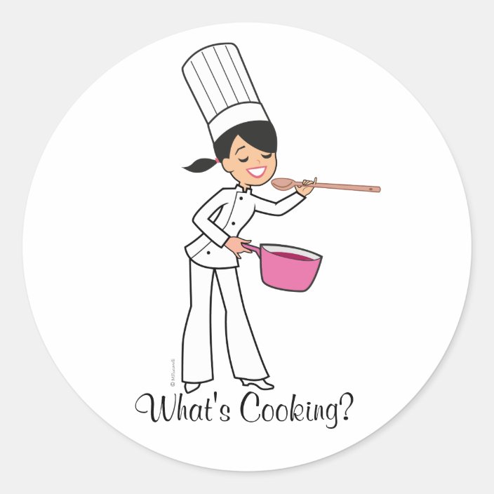 What's Cooking Sticker - Baker Girl | Zazzle