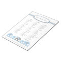 What's in your purse Elephant Baby Shower Game Notepad | Zazzle