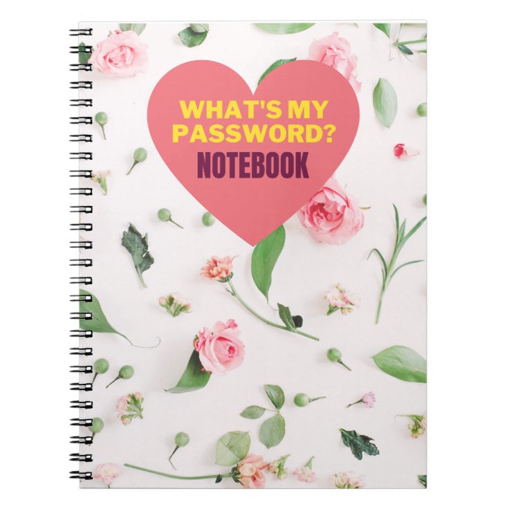 What's My Password Spiral Notebook | Zazzle