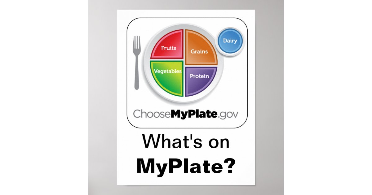 What's on MyPlate? Poster - White | Zazzle