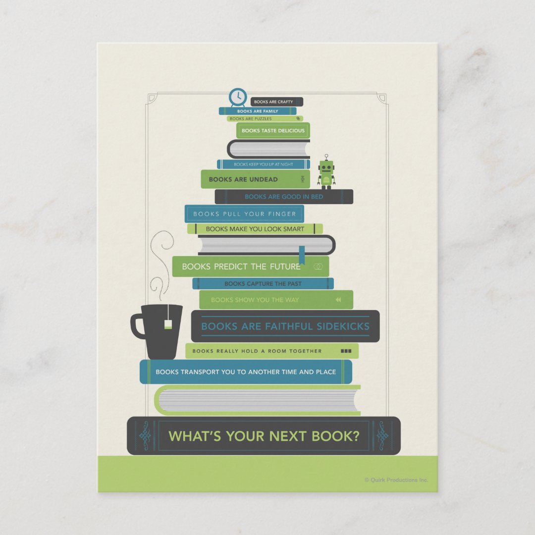What's Your Next Book? Postcard | Zazzle