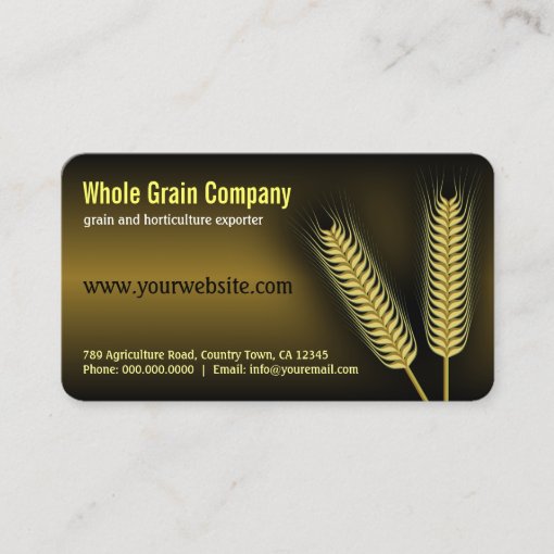 Wheat Agriculture Horticulture Business Cards | Zazzle