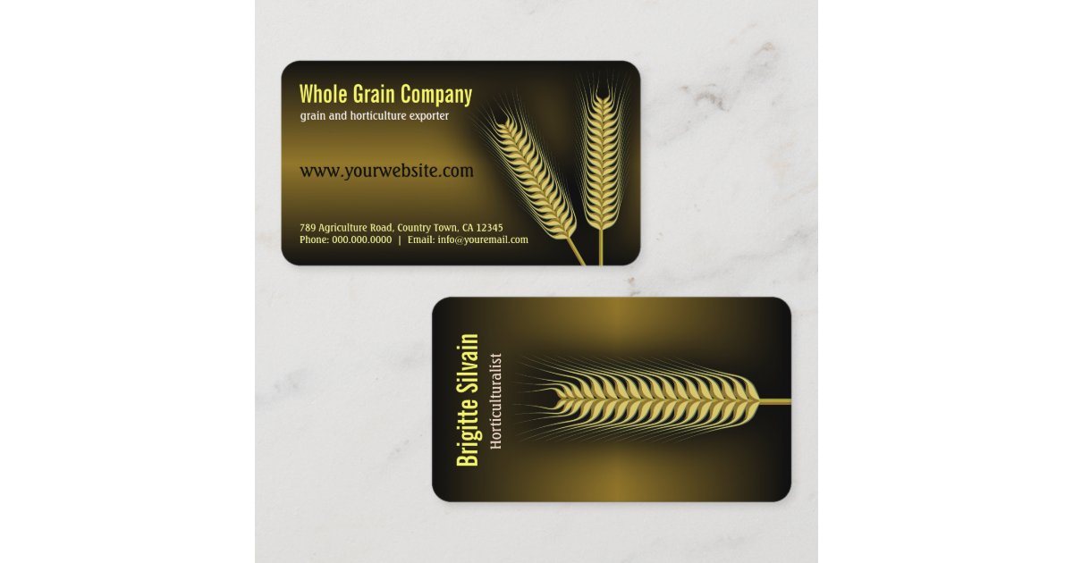 Wheat Agriculture Horticulture Business Cards | Zazzle