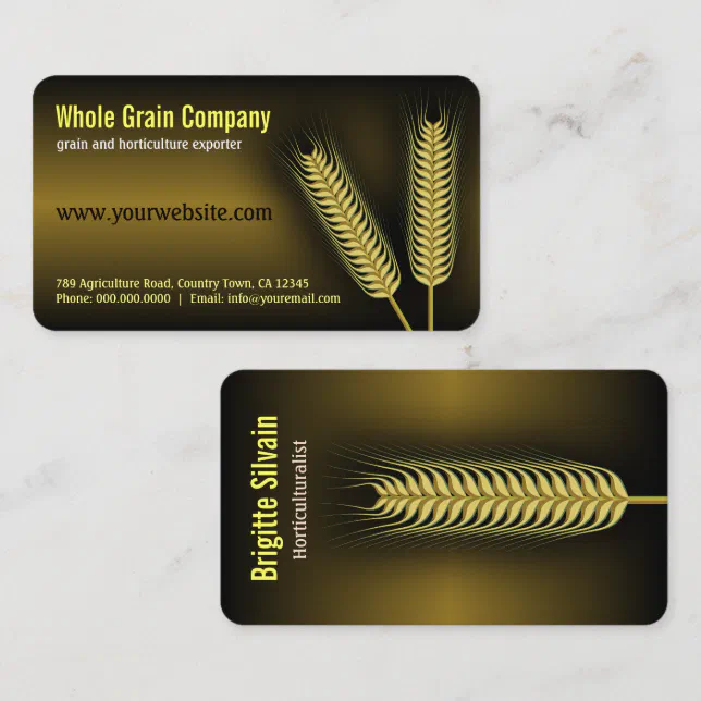 Wheat Agriculture Horticulture Business Cards | Zazzle